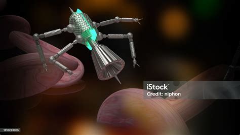 의료 및 공상 과학 배경 콘텐츠 3d 렌더링을 위한 나노 로봇 3차원 형태에 대한 스톡 사진 및 기타 이미지 3차원 형태 개념 개념과 주제 Istock