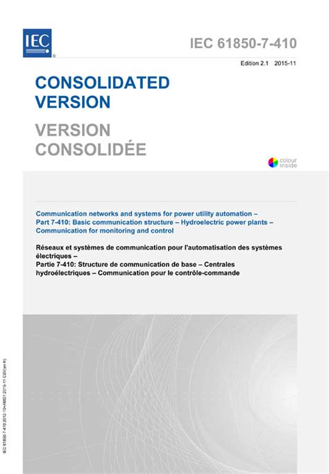 Iec 61850 7 410 2012 Amd1 2015 Csv Consolidated Version Iec Normen Vde Verlag