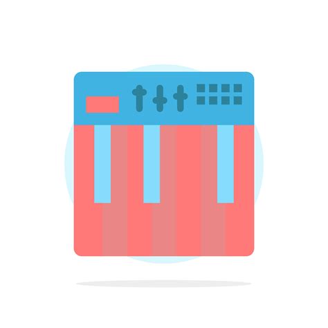 Controller Hardware Keyboard Midi Music Abstract Circle Background Flat Color Icon 14418122