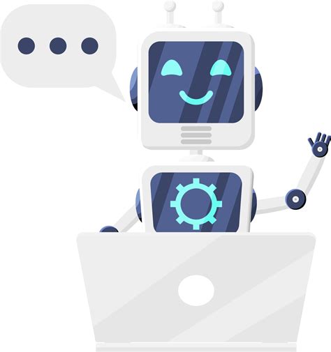Robot Using Laptop 35717795 Png