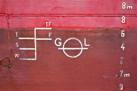 ship load line and draft marks