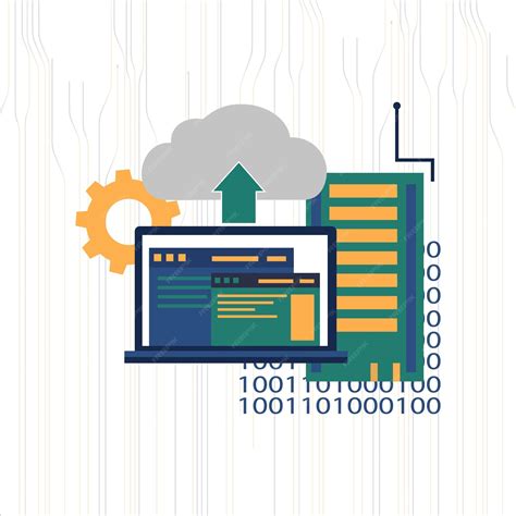 Premium Vector Data Protection And Cyber Security Internet Server