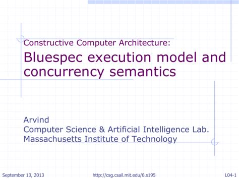 CACA Lectures Computation Structures Group