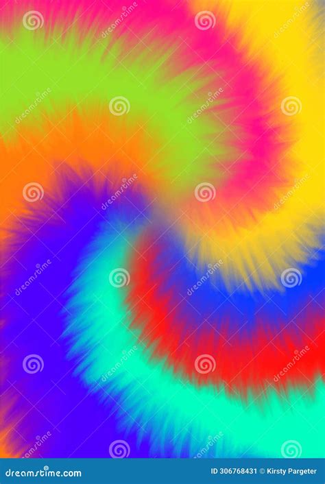 Rainbow Coloured Abstract Tie Dye Swirl Background Stock Vector Illustration Of Vector Swirl