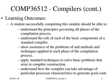 Comp Compilers Lecture 1 Introduction Ppt Download