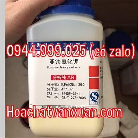 K4fecn6 Kali Ferrocyanid Potassium Ferrocyanide Lọ 500g Làm Tinh Thể
