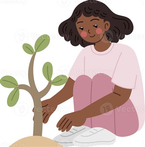 Planting Tree Cartoon Character 34373419 PNG