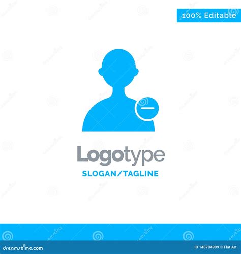 Basic Interface User Blue Solid Logo Template Place For Tagline