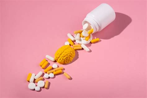 Premium Photo Set Of Pills For Brain Boost And Memory Improvement