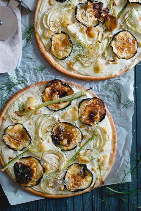 Eggplant Fennel Pizza Roasted Eggplant Fennel Pizza