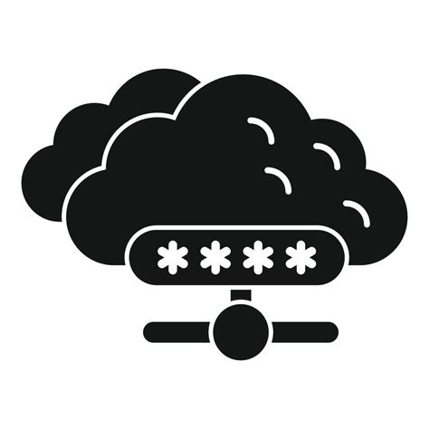 Cloud Computing Icon Showing Password Protected Network 49555317 Vector