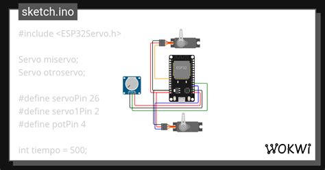 Prueba Servos Esp32 Wokwi Esp32 Stm32 Arduino Simulator