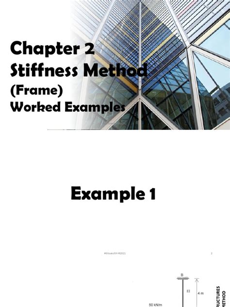 Worked Examples Frame Analysis Using Stiffness Method Pdf