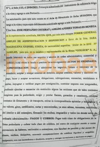 Caso Kueider El Documento Que Usó La Secretaria Para Justificar El