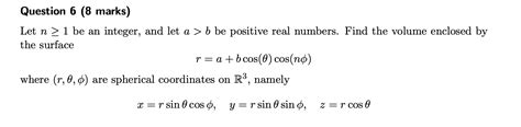 Solved Question 6 8 Marks Let N 1 Be An Integer And Let