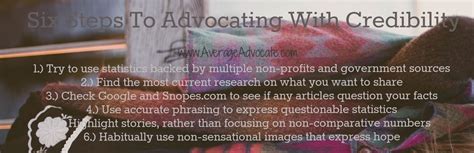 Six Steps To Advocate With Credibility Sex Trafficking Statistics In