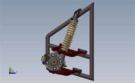 汽车前轮悬挂总成 前底盘 SOLIDWORKS 2015 模型图纸下载 懒石网