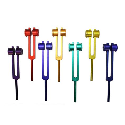 Aluminum Alloy 7 Piece Tuning Fork Set 128hz 256hz 512hz 1024hz 2048hz Ent Chakra Tuning