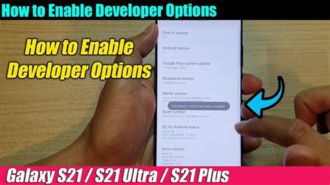 How To Enable Developer Options On Samsung Galaxy S Developer Mode