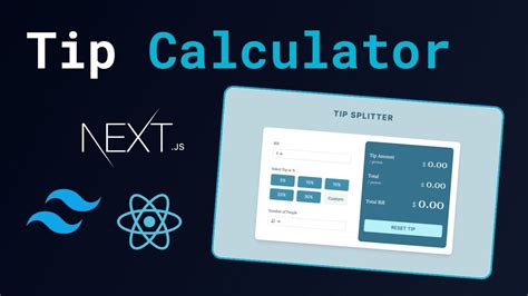 Nextjs 13 And Tailwind Css Build An Amazing Tip Calculator App In Minutes Youtube