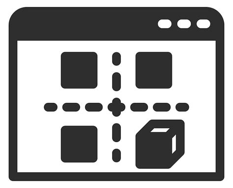 Icône Noire Du Logiciel Symbole Des Composants De Lapplication