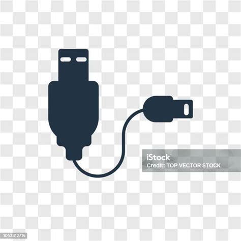 투명 한 배경 Usb 케이블 투명 로고 디자인에 고립 된 Usb 케이블 벡터 아이콘 0명에 대한 스톡 벡터 아트 및 기타 이미지 0명 Usb 케이블 데이터 Istock