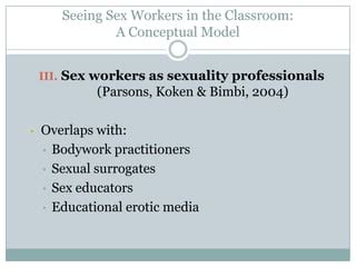 Addressing The Sensitive Topic Of Sex Workers In The Classroom PPTX