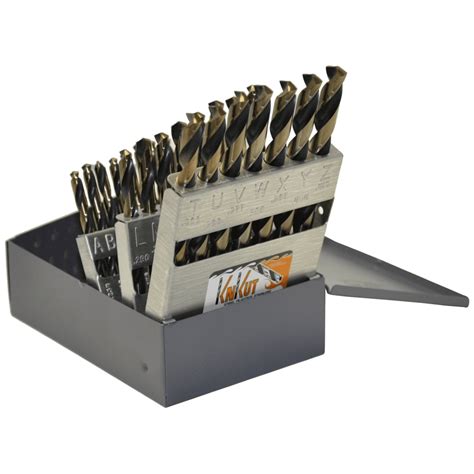 Knkut Knkut 26 Piece Jobber Length Drill Bit Set Letters A Z