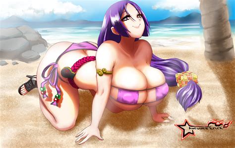 Rule 34 Awesomeerix Beach Eyepatch Bikini Fate Series Minamoto No