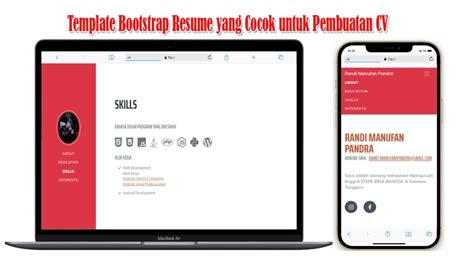 Membuat Cv Dengan Template Bootstrap Resume Vox Komputer