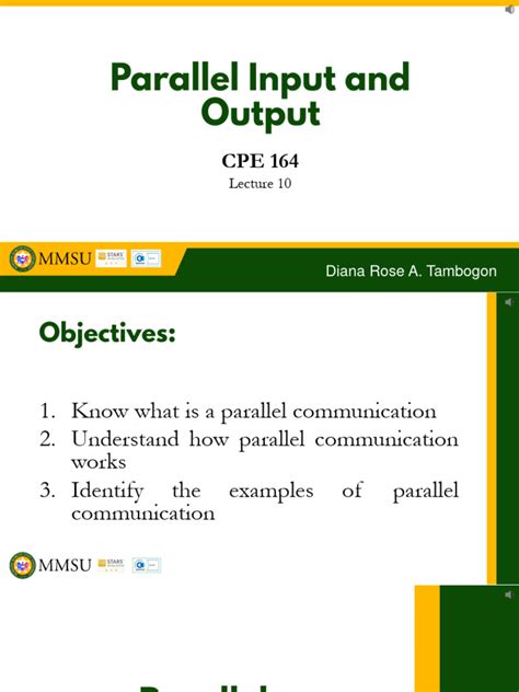 Lec10 Parallel Input And Output Pdf