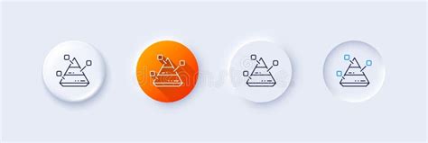 Pyramid Chart Line Icon Analytics Graph Sign Line Icons Vector Stock