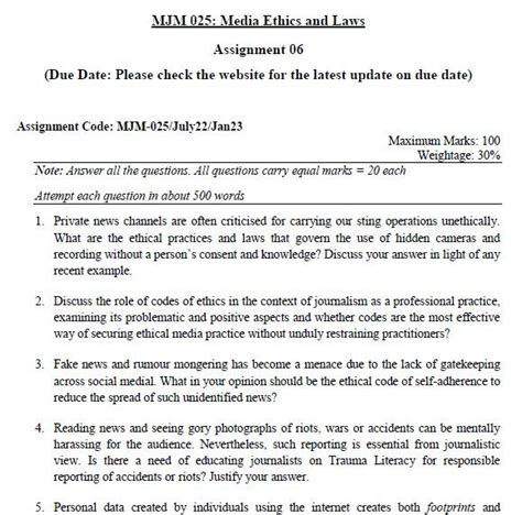 ignou mjm 025 solved assignment 2022 23 english medium