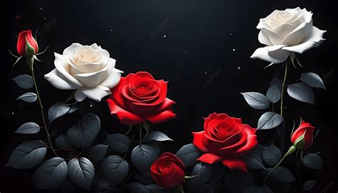 흰색 빨간색 장미 배경 빨간색과 흰색 장미 꽃 배경 붉은 장미 배경 일러스트 및 사진 무료 다운로드 Pngtree