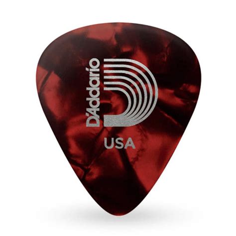 Buy Daddario Classic Celluloid Red Pearl 0 50mm Light Gauge Guitar Pick Online Bajaao