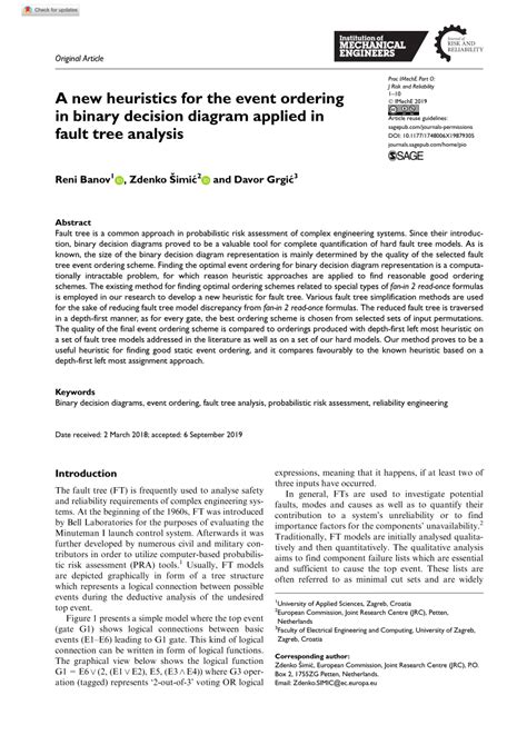 Pdf A New Heuristics For The Event Ordering In Binary Decision