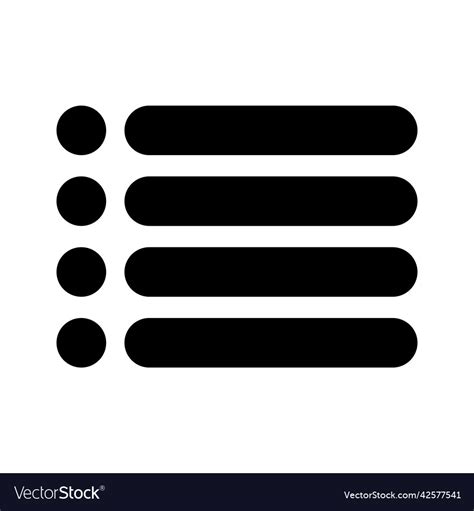 Black Menu Bar Icon Royalty Free Vector Image VectorStock