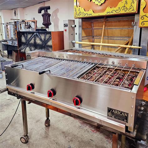 Automatic Gas And Lava Stone Industrial Grill Arican Grills