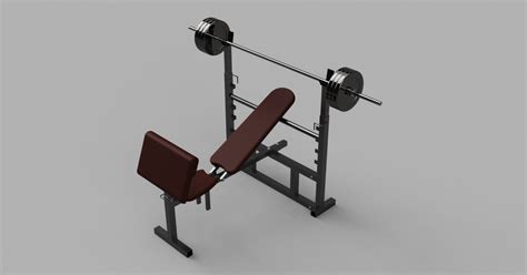 Gym Bench With Barbell And Weights Autodesk Community Gallery