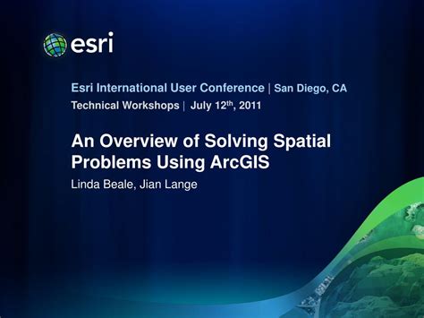 PPT An Overview Of Solving Spatial Problems Using ArcGIS PowerPoint Presentation ID
