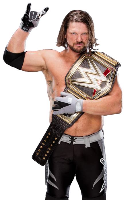 Aj Styles Wwe World Champion Render Bls By Badluckshinska On Deviantart
