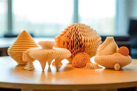 Premium Ai Image D Printed Objects Transforming On A Table Created