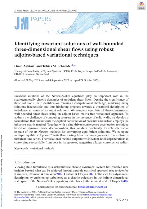 Pdf Identifying Invariant Solutions Of Wall Bounded Three Dimensional