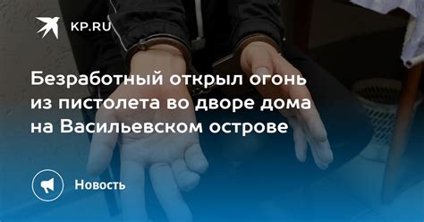 Безработный открыл огонь из пистолета во дворе дома на Васильевском острове Kp Ru