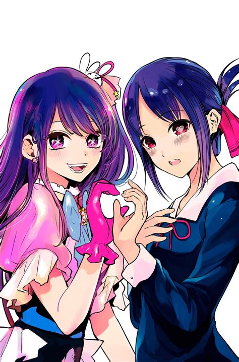 shinomiya kaguya and hoshino ai oshi no ko and 1 more drawn by akasaka aka and yokoyari mengo
