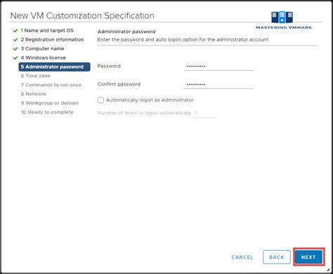 Vm Customization Specificaiton Mastering Vmware