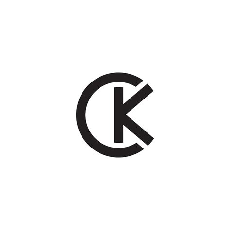 Premium Vector Abstract Initials Monogram Letter Ck Kc Text Logo Icon