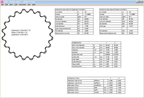 Spline Dimensions Chart At George Havens Blog