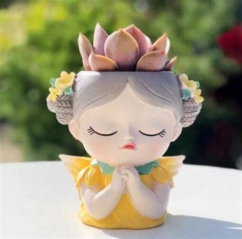 Кашпо для сукулентів “Лісова фея в жовтому” 9 5х10 см 15638 купити онлайн на Rozetka