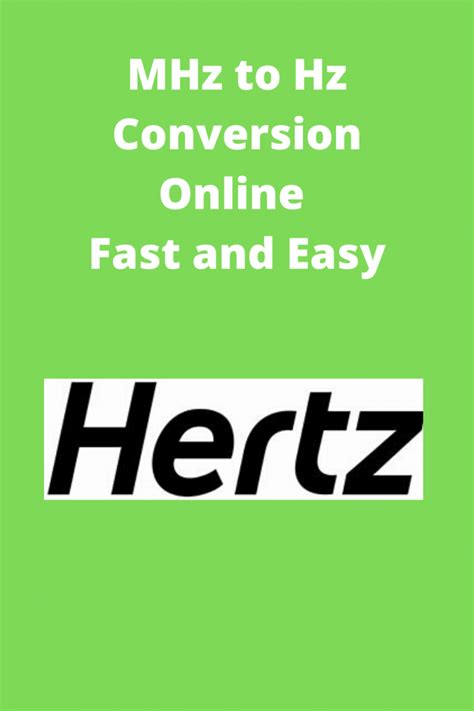 MHz To Hz Conversion Online Fast And Easy Easy Rapid Calcs